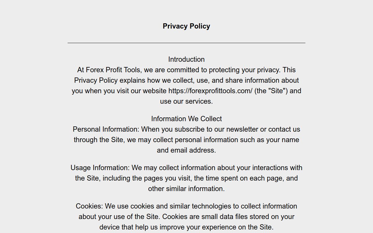 privacy policy